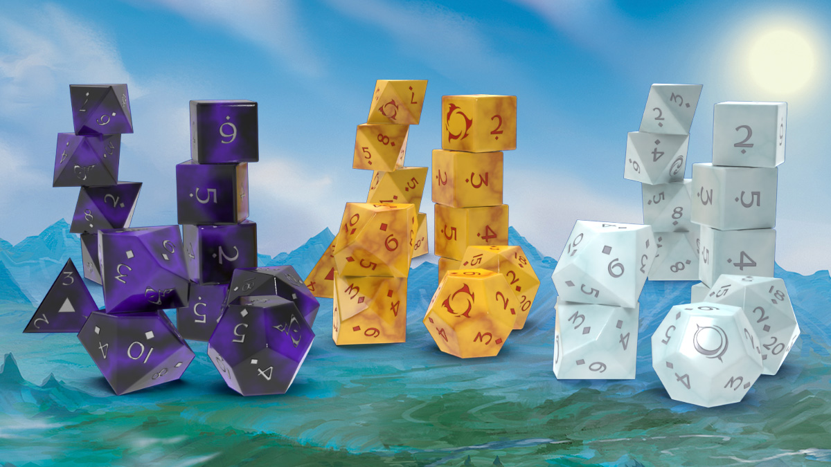 The Dragon Prince premium RPG dice sets!